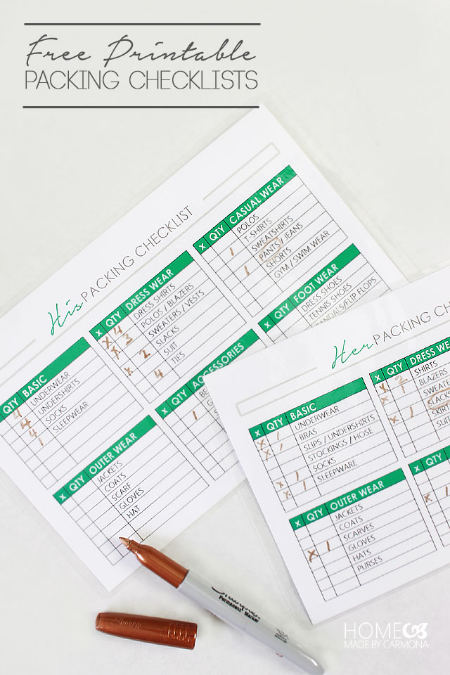 free-printable-packing-list - Home Made By Carmona