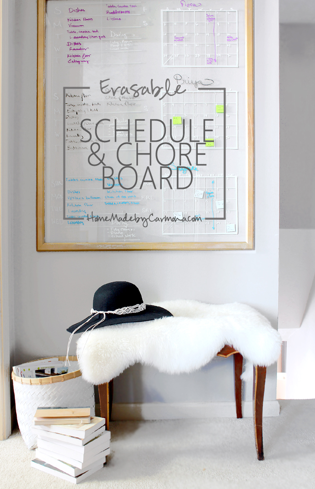DIY Schedule & Chore Board - Home Made By Carmona