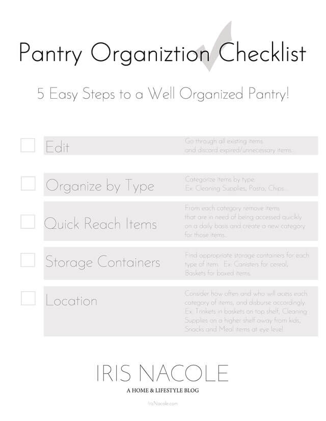 Pantry-Organization-Checklist - Home Made By Carmona