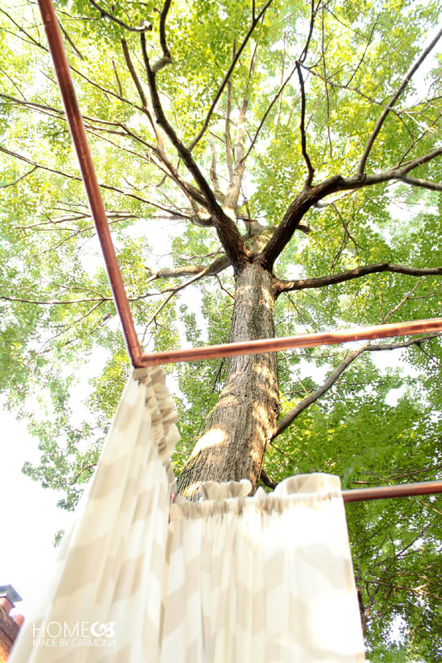 Tree top canopy through cabana - Home Made By Carmona