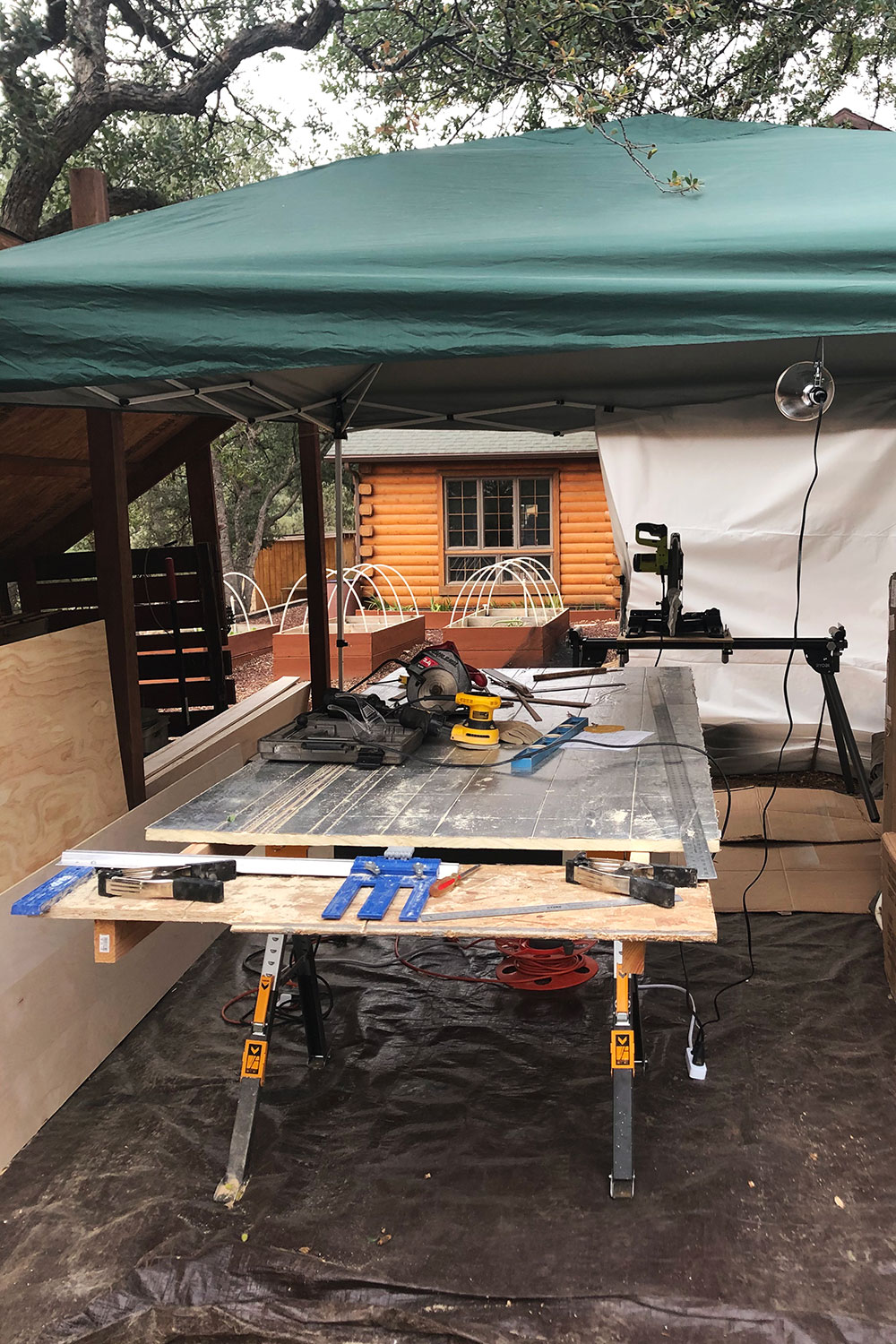 Temporary-tent-workshop-setup - Home Made By Carmona